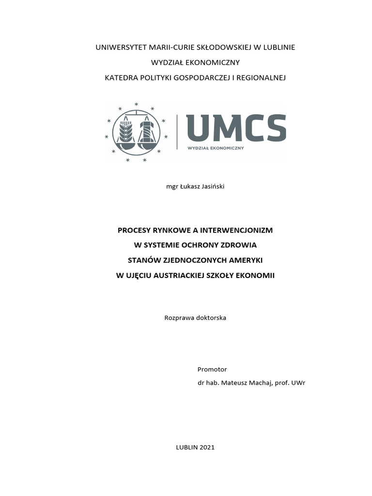 Praca Doktorska | PDF