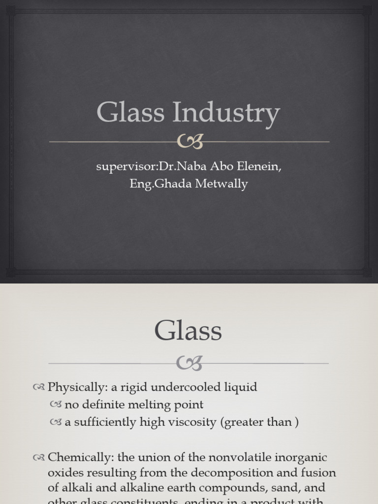 Glass Industry | PDF | Glasses | Silicon Dioxide