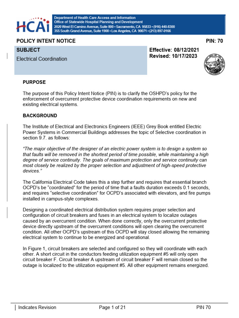 Updated New Revisision OCT 2023 - PIN-70 - Electrical-Coordination ...