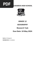 Geography - Grade - 12 - Research - Task 2024-1 | PDF | Agriculture | Data
