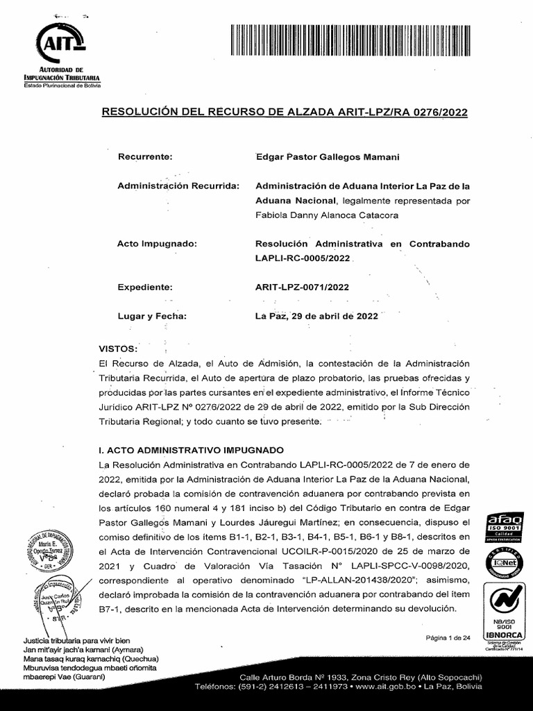 Arit LPZ Ra 0276 2022 | PDF