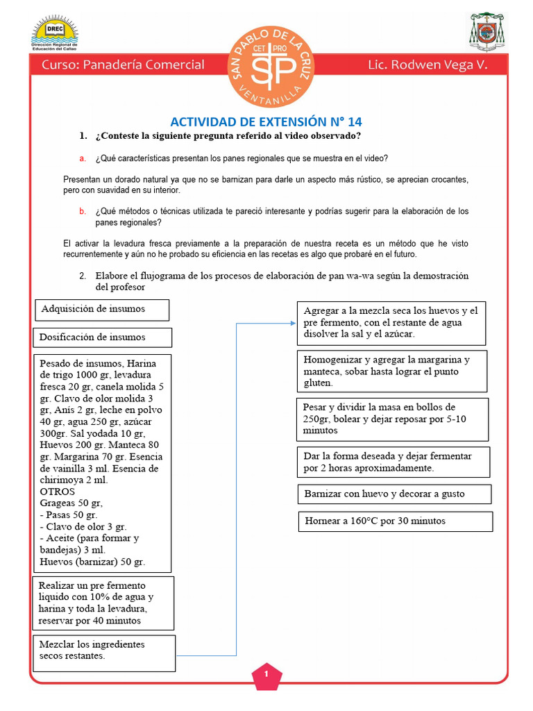 Actividad #14 Iris A.. | PDF | Panes | Levadura