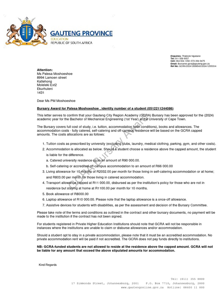 Palesa Moshoeshoe - NewLetter | PDF