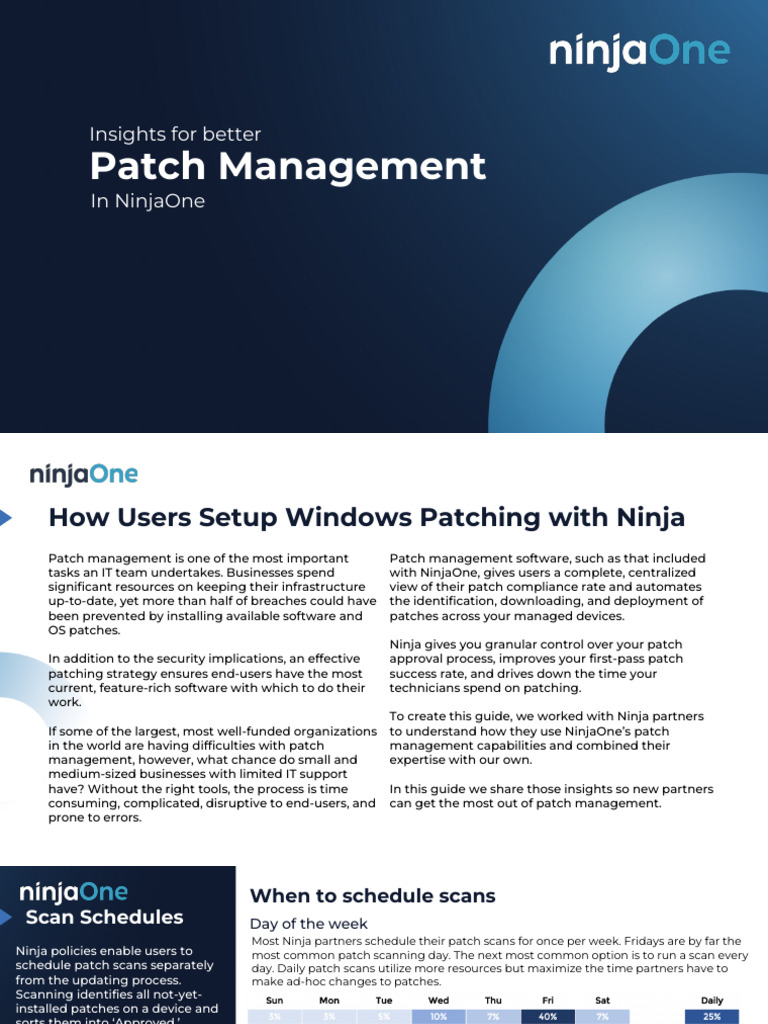 Ninjaone Patch Management Best Practices Pdf Software Computer Science