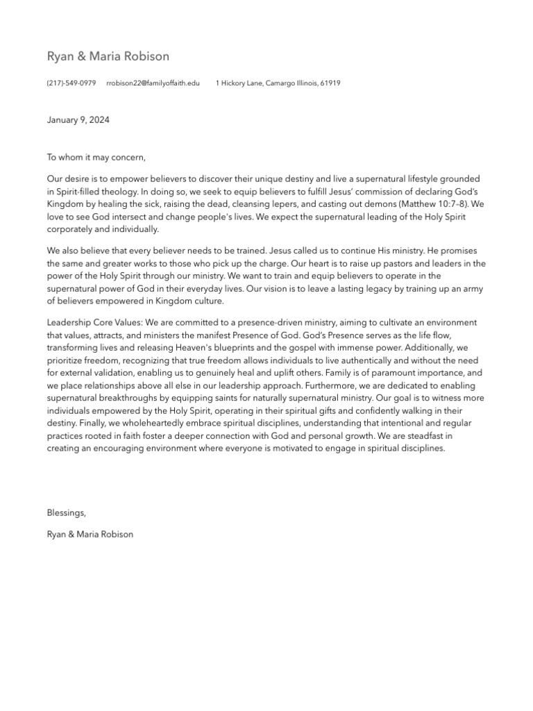 General Church Resume | PDF | Jesus | Faith Healing