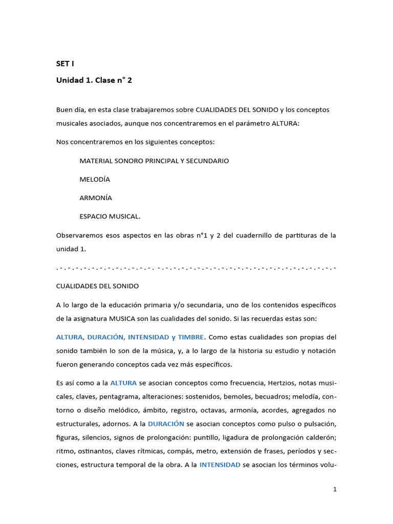 SET L - Clase N° 2 MODALIDAD HÍBRIDA | PDF | Notación musical | Escala (música)