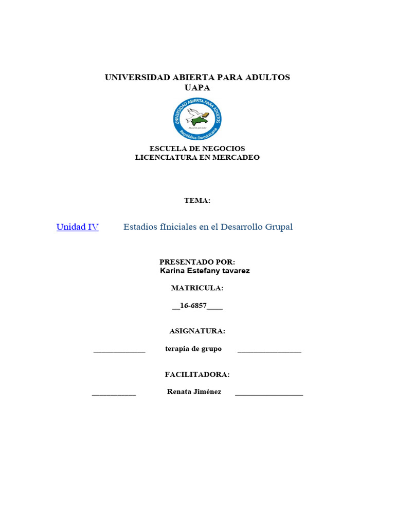 Tarea 4 Y5 | PDF | Psicoterapia grupal | Ciencias del comportamiento