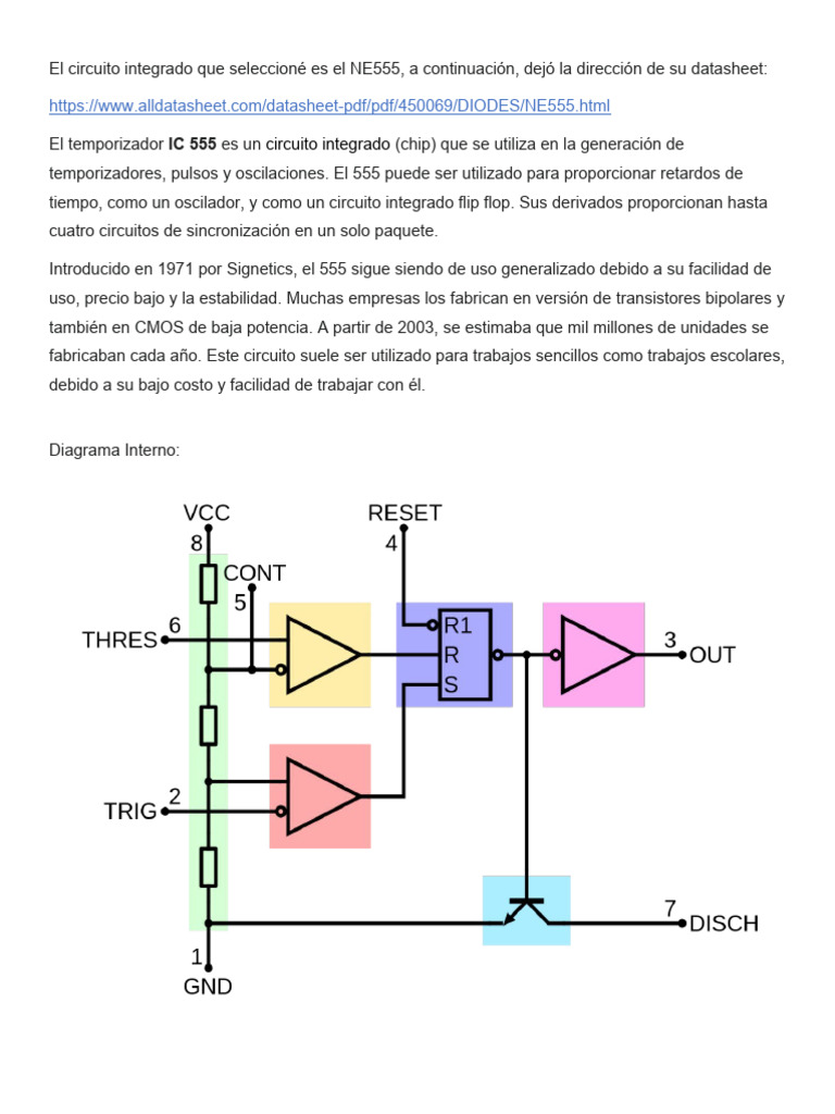 El Circuito Integrado NE555 | Descargar gratis PDF | Ingenieria Eléctrica | Circuitos electricos