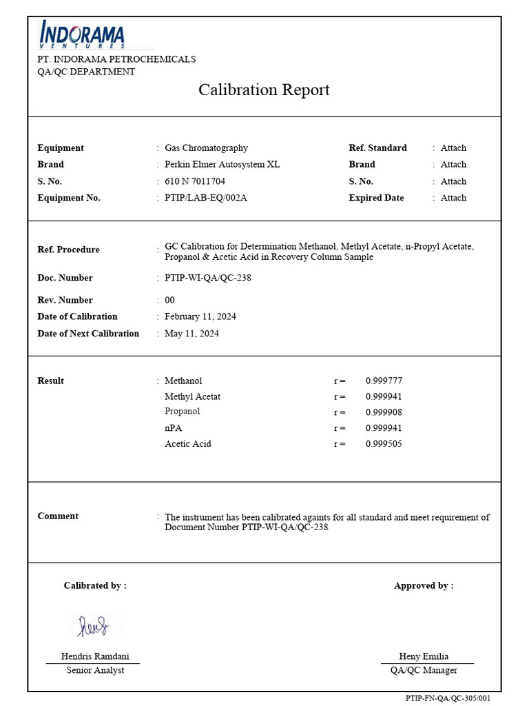 02 Feb 2024 Ptip Wi Qa - QC 238 Col 6 GC A | PDF | Laboratories ...
