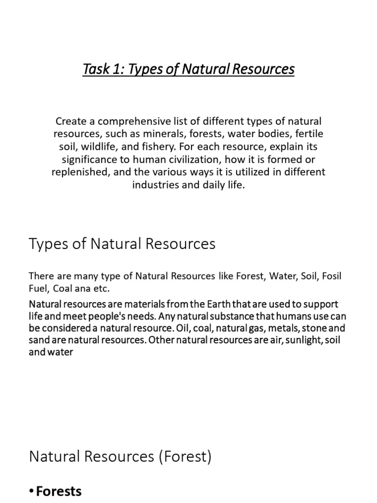 Types of Natural Resources | Download Free PDF | Soil | Fossil Fuels