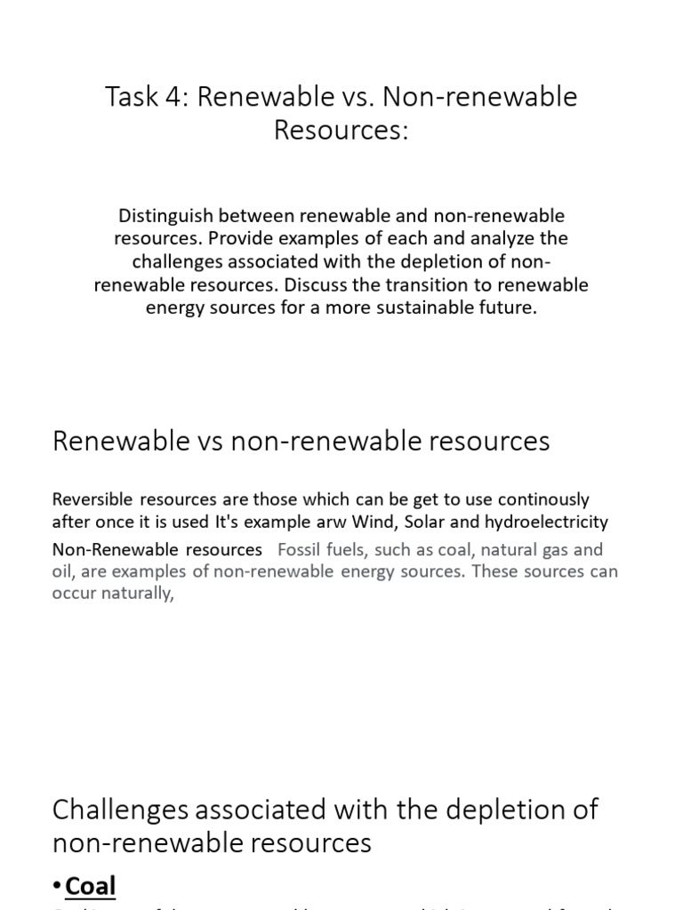 Reversible and Non Reversible resources | PDF | Renewable Energy ...