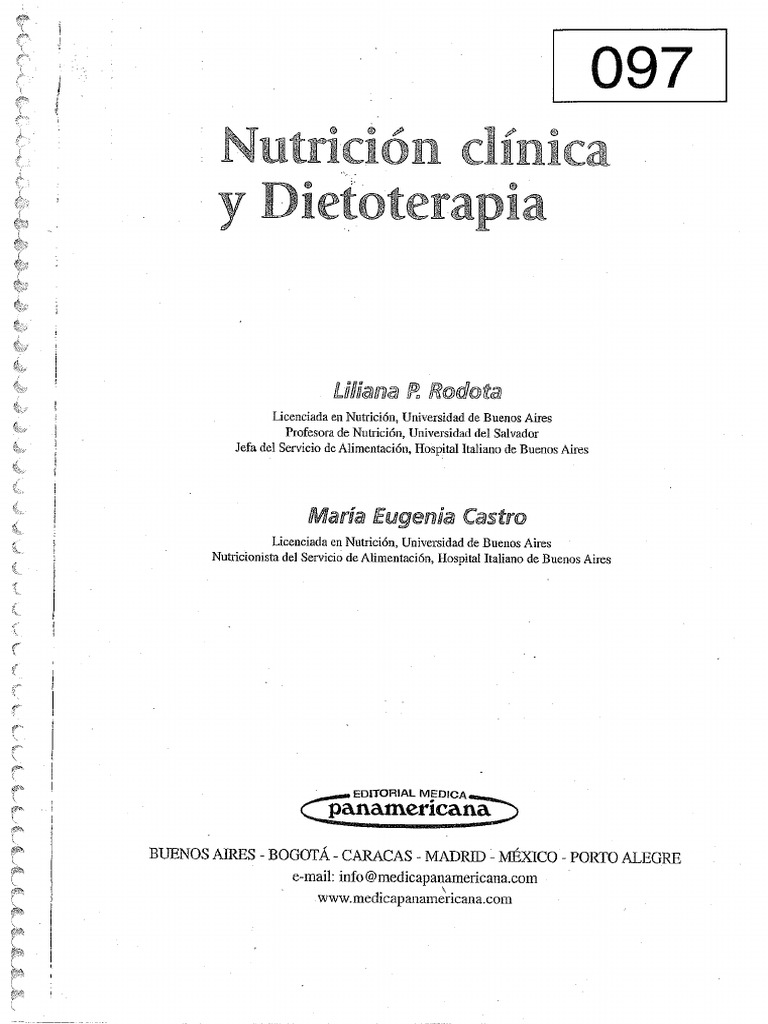 25 Nutrición Clínica y Dietoterapia - Rodota | PDF