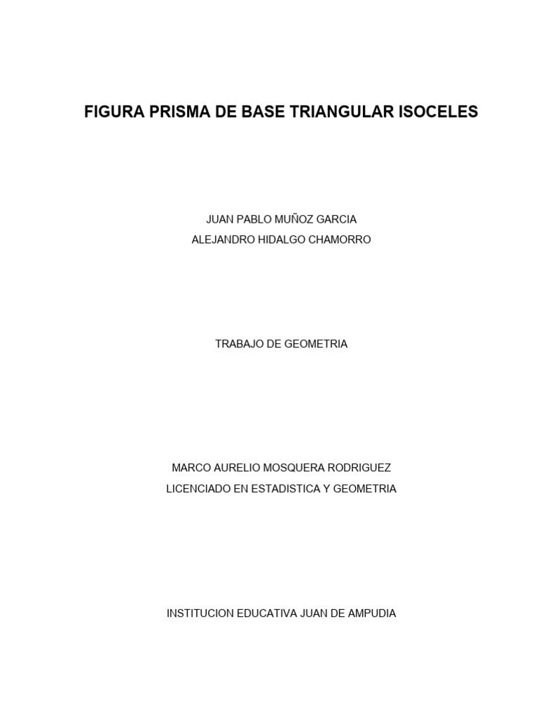 Trabajo Word Geometria | PDF | Triángulo | Rectángulo