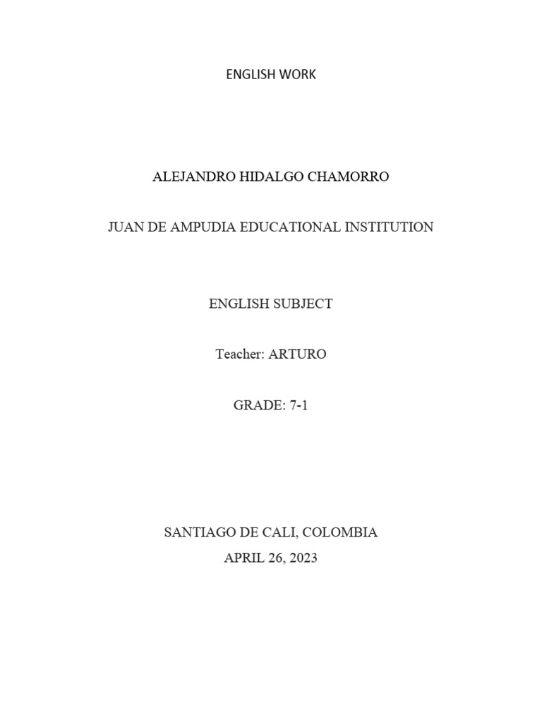Grade 7 English Assignment Overview | PDF