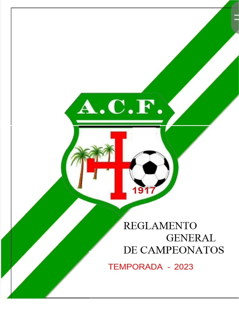 Reglamento ACF | PDF | Documento de identidad | Asociación de Futbol