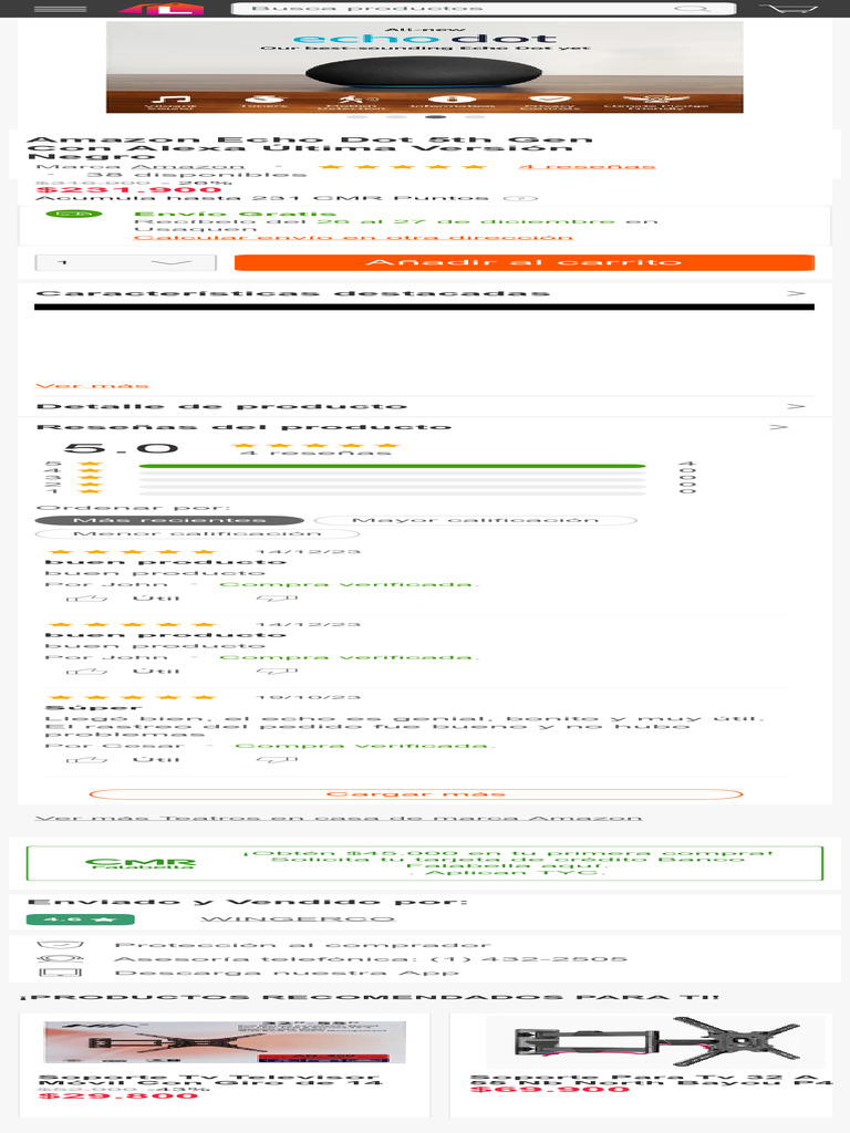 Amazon Echo Dot 5th Gen Con Alexa Última Versión | PDF | Teléfonos ...