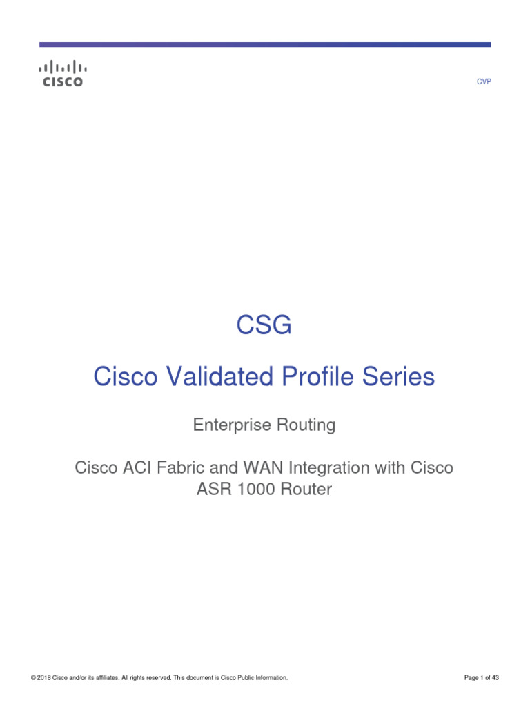 Cisco Validated Profile Series Enterprise Routing | PDF | Networking | Multiprotocol Label Switching