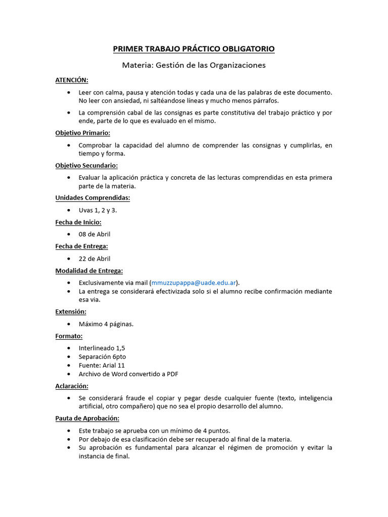 1er Trabajo Práctico | PDF