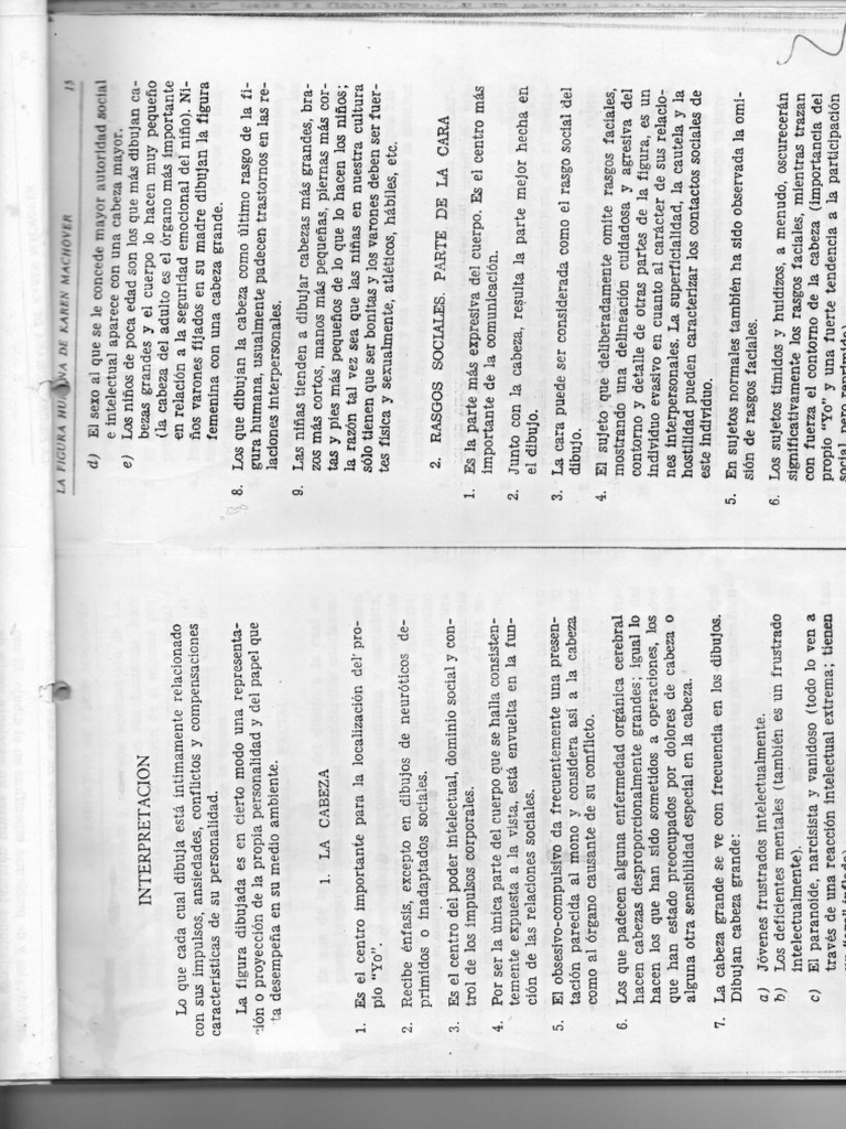 Interpretacion MACHOVER | PDF