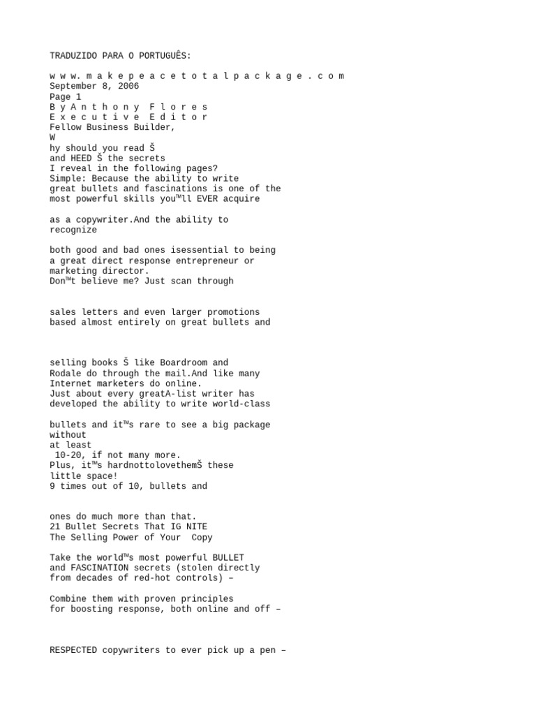 21 Bullets Secrets Translated PT BR | PDF | Persuasion