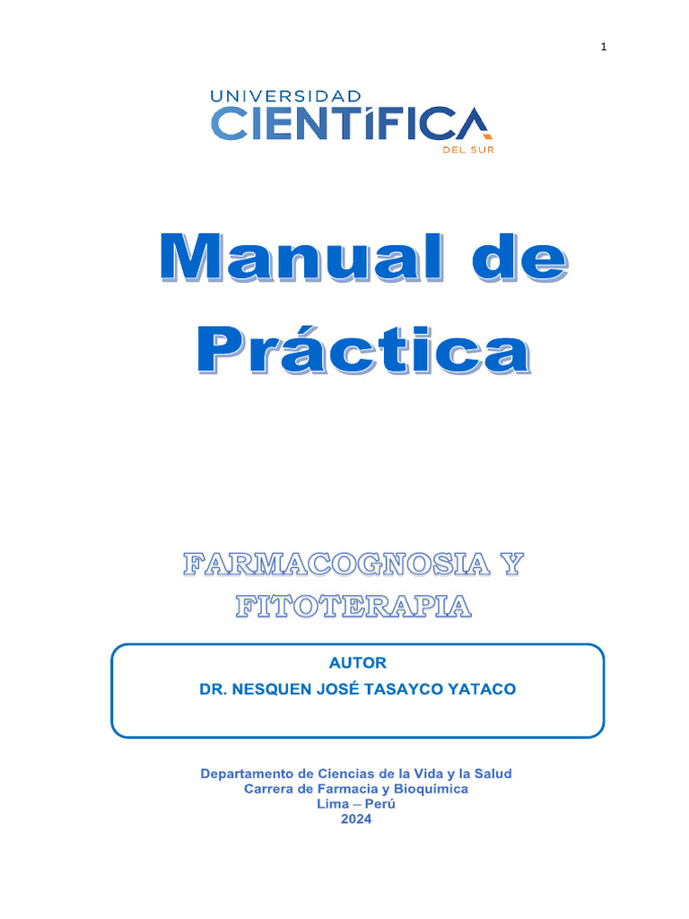 2 Manual Prácticas UCSUR - 2024 | PDF | Solubilidad | Laboratorios