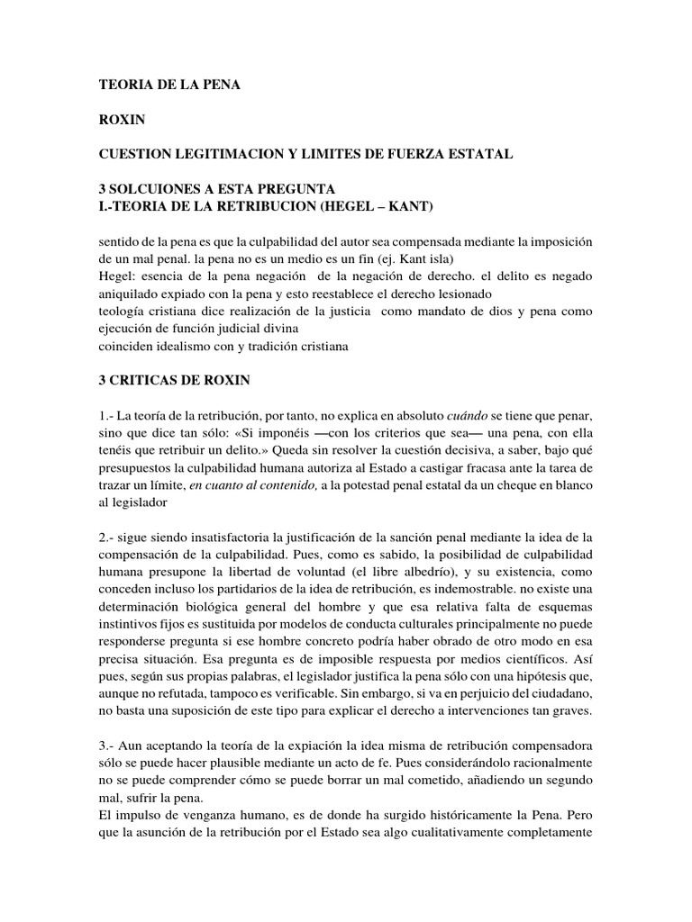 Roxin - Sancinetti - Jakobs Teoria de La Pena | PDF | Derecho penal ...