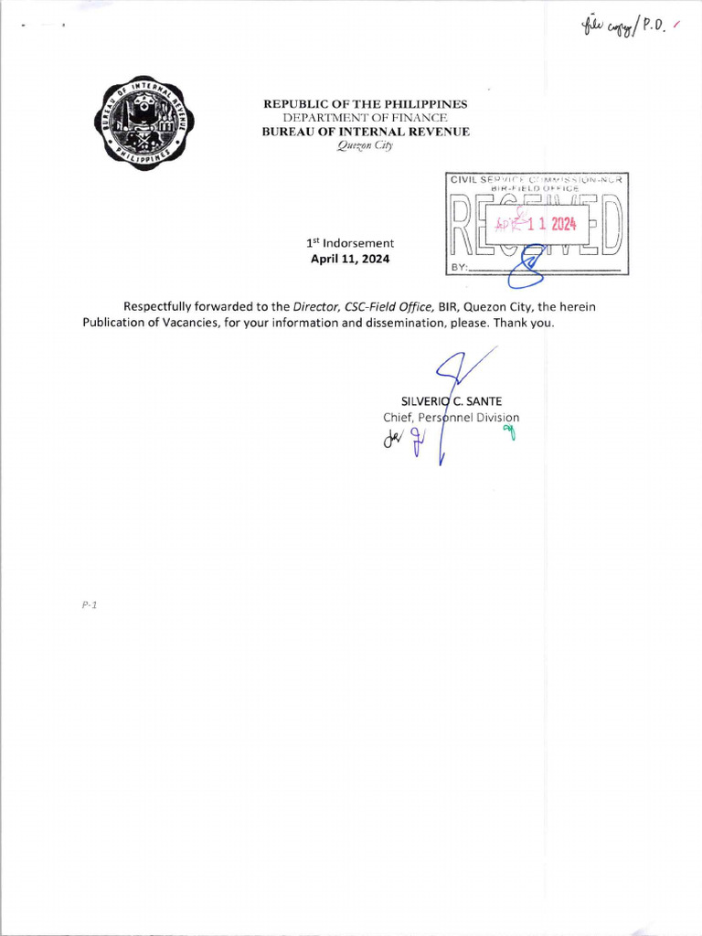 BIR Job Vacancies Announcement 2024 | PDF | Economies | Vocational ...