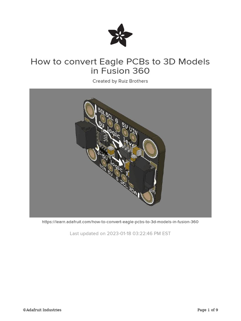 How To Convert Eagle Pcbs To 3d Models in Fusion 360 | PDF | Printed Circuit Board | Icon ...