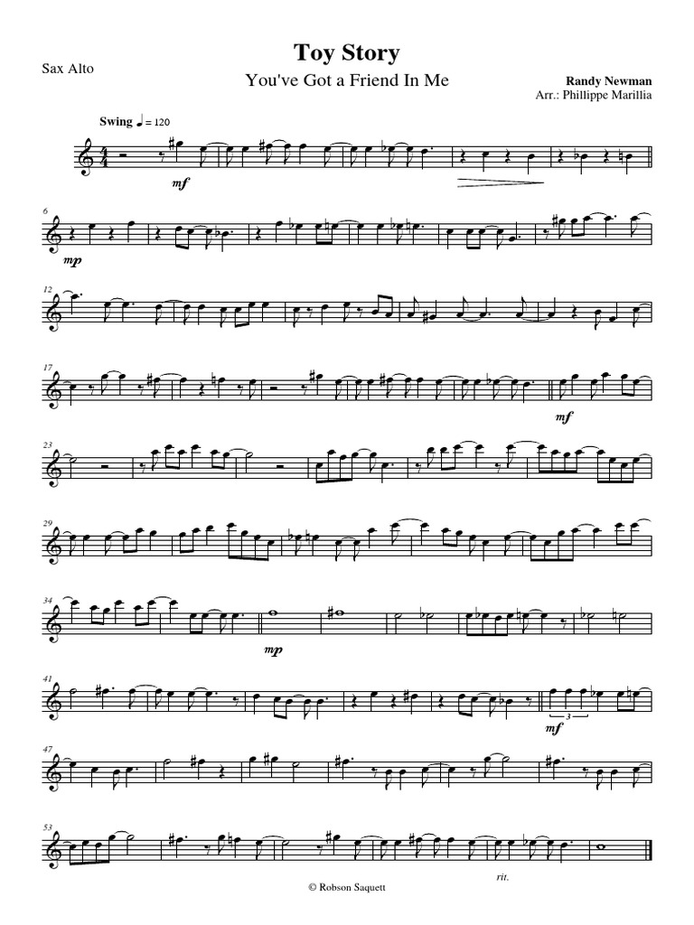 Toy Story - Sax Alto | PDF