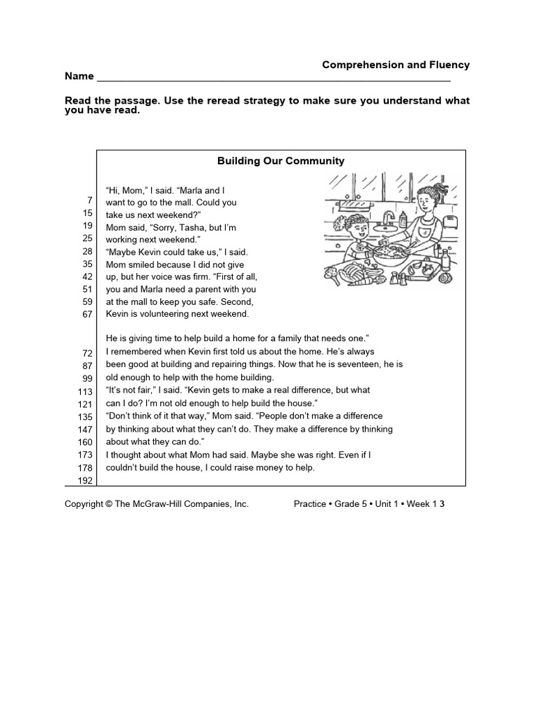 E Reproducibles Unit 1 Week 1 Comprehension Fluency | PDF