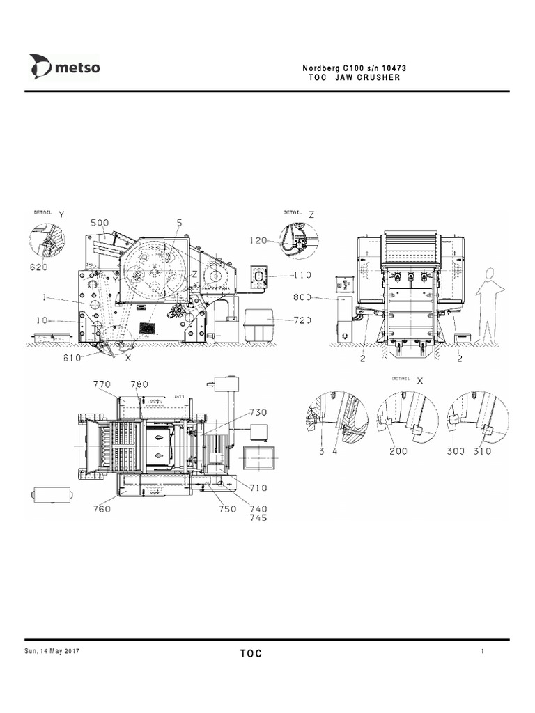 Nordberg C100 S N 10473 INCI | Download Free PDF | Screw | Nut (Hardware)