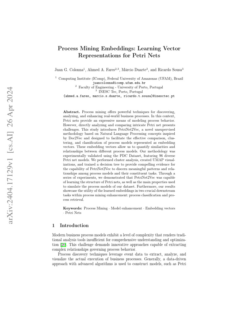 Process Mining Embeddings | PDF | Cluster Analysis | Conceptual Model