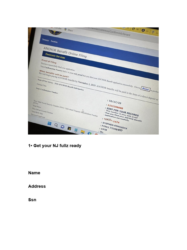 How To File For NJ Anchor Rental Benefit With NJ Fullz | PDF | Law