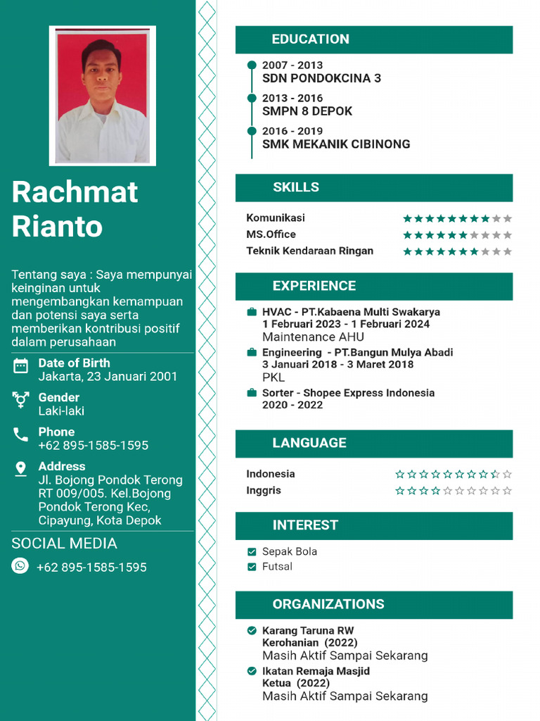 CV Dan Lamaran Kerja | PDF