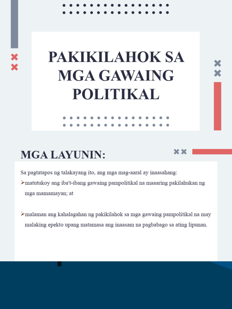 Grade 10 - Pakikilahok Sa Mga Gawaing Politikal | PDF