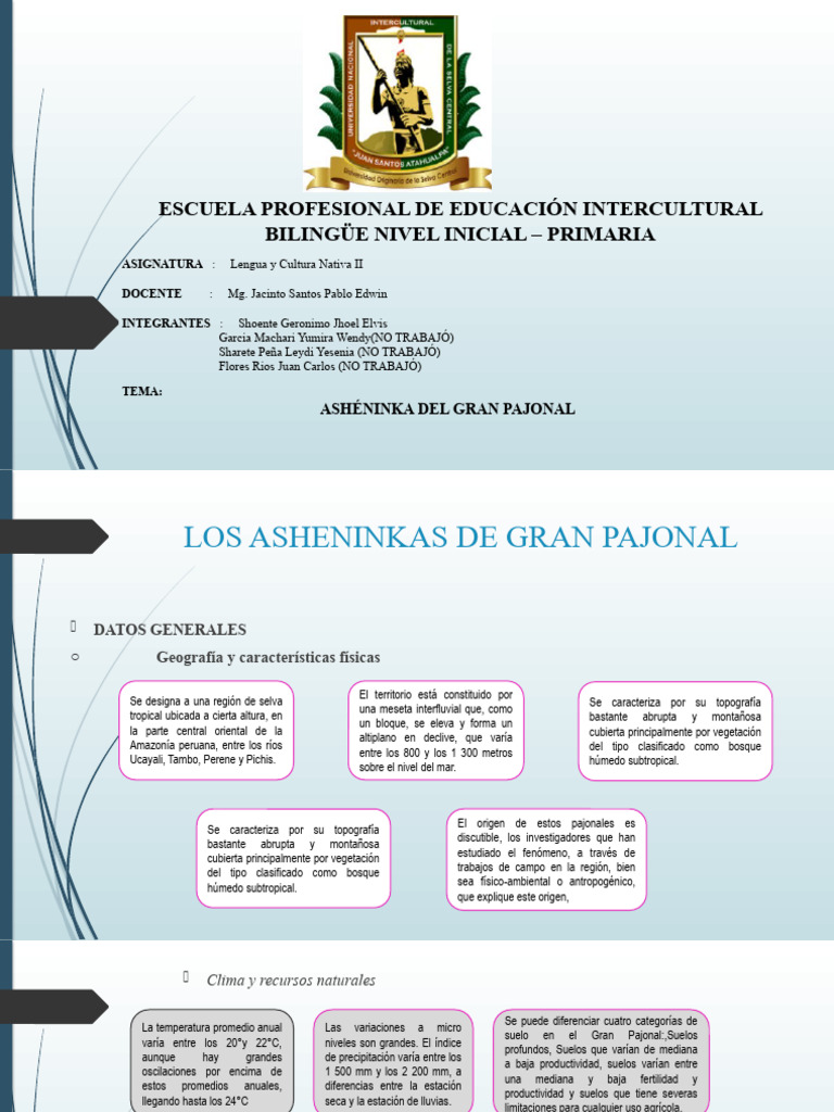 Exposicion - Los Asheninka de Gran Pajonal | PDF | Esclavitud | Perú