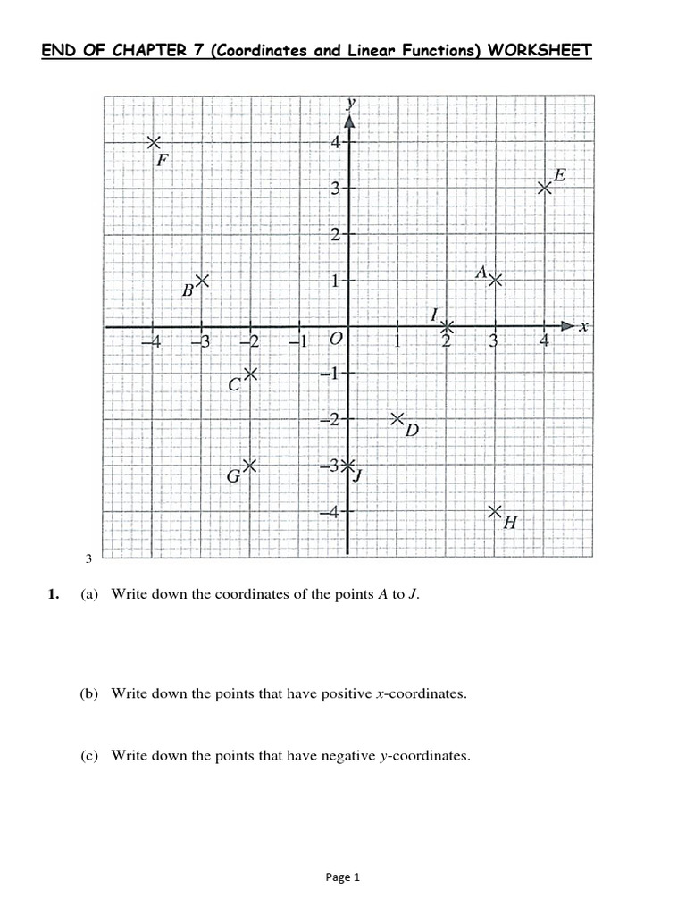 G8 Eoc 7 Revision Pdf Cartesian Coordinate System Function Mathematics