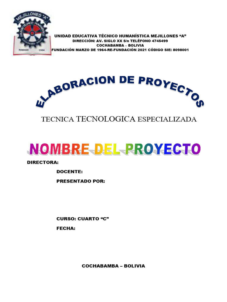 Caratula de Proyectos Tte | PDF