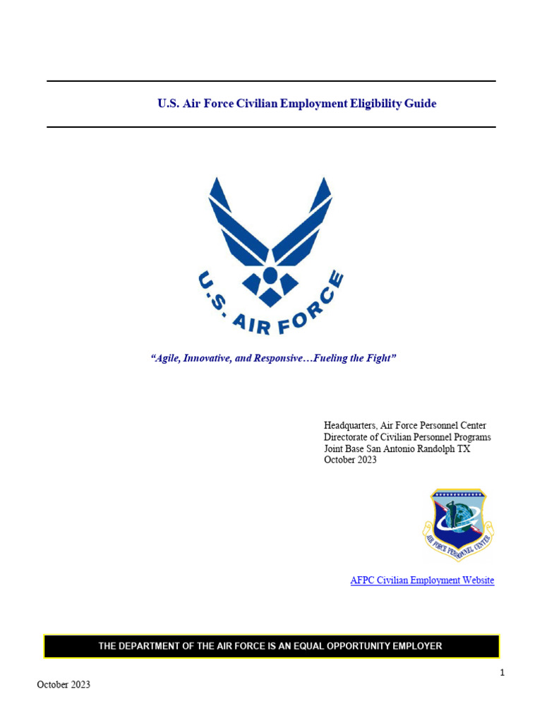 Air Force Civilian Employment Guide | PDF | Military Discharge ...