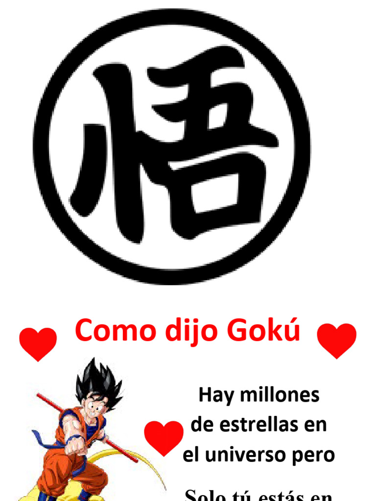 Poema de amor inspirado en Gokú | PDF