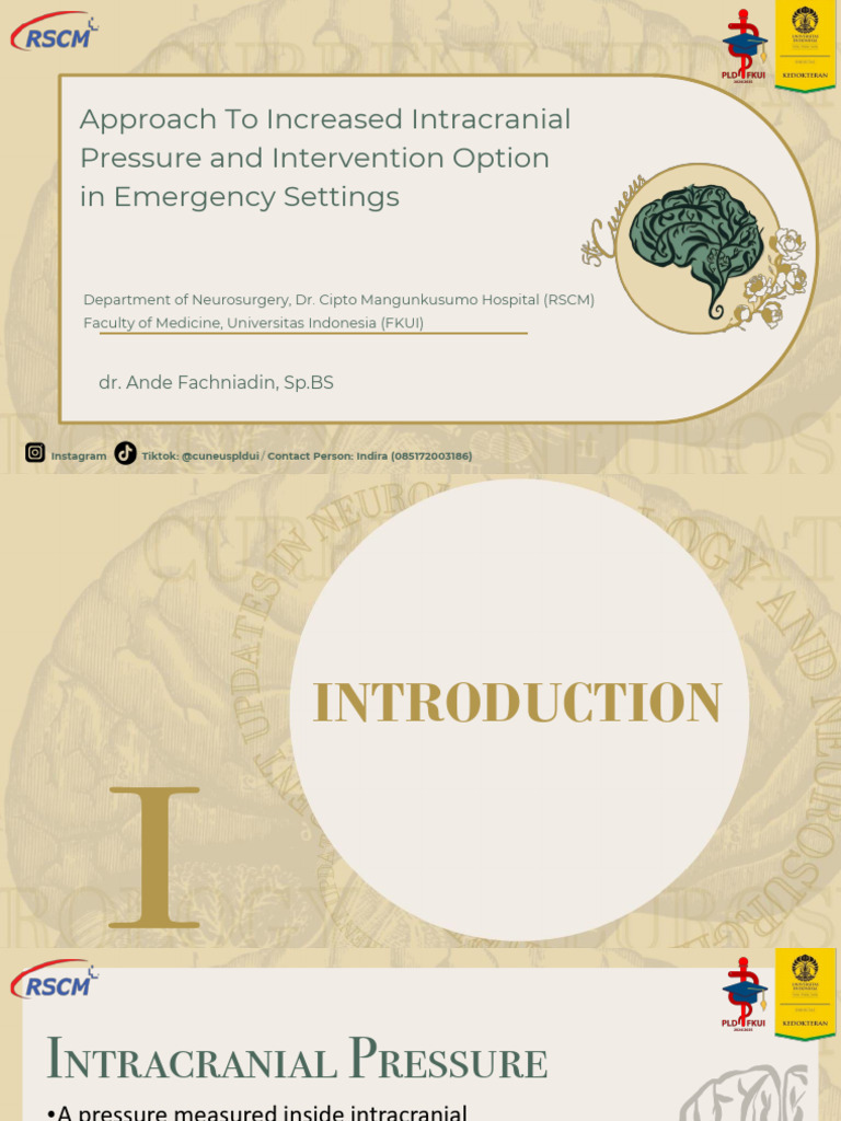Managing Intracranial Pressure in Emergencies | PDF | Physiology ...