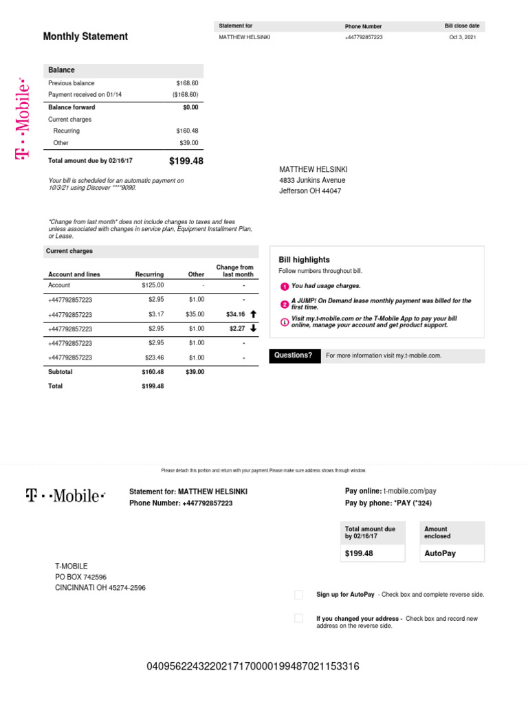 Tmobile 3 | PDF | Payments
