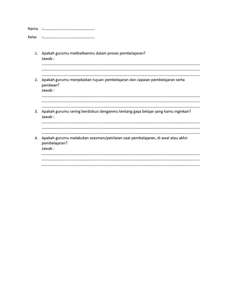 Umpan Balik Pembelajaran Berdiferensiasi | PDF