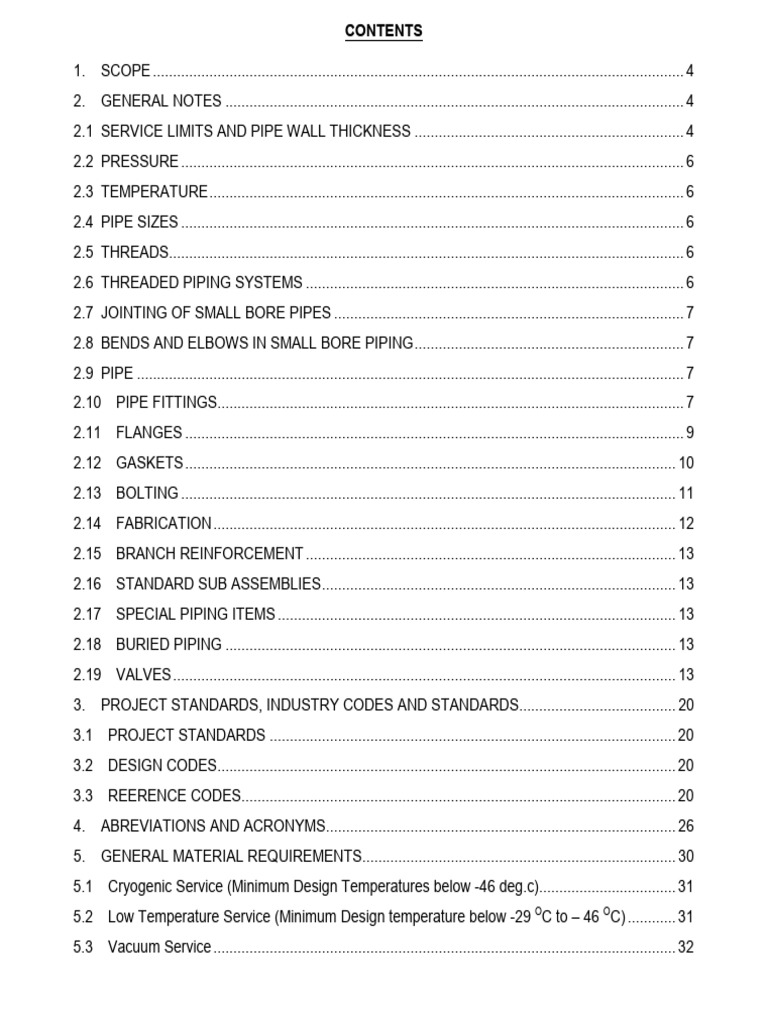 Piping Material Requirements for LNG Project | PDF | Pipe (Fluid ...