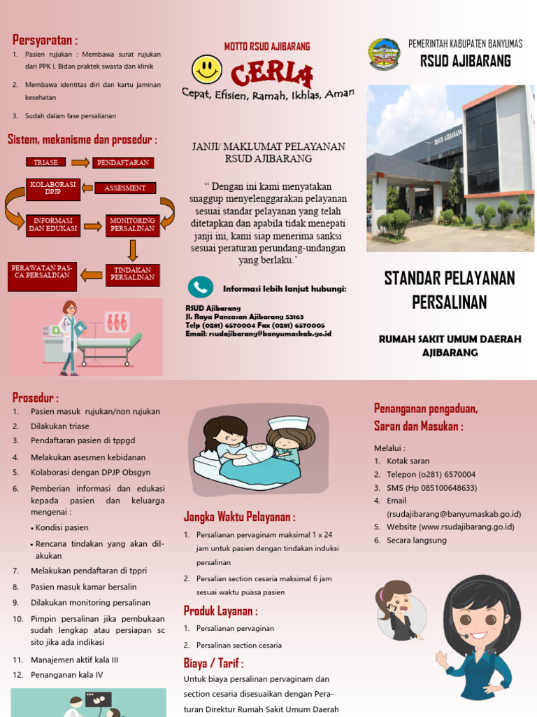 Leaflet Standar Pelayanan Persalinan | PDF