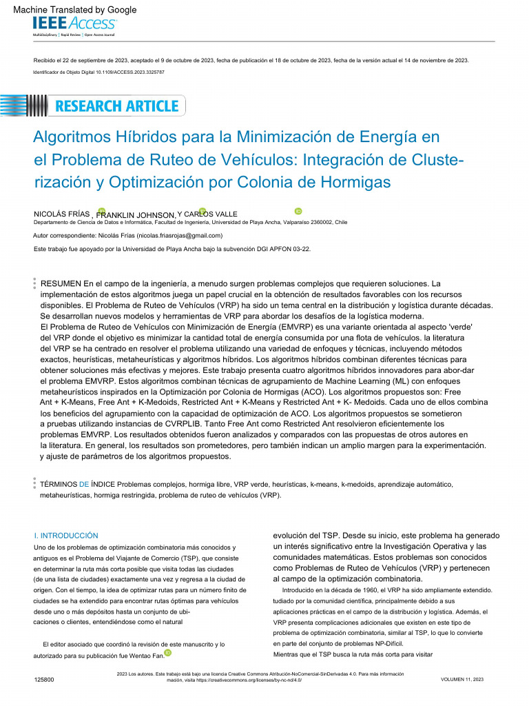 Hybrid Algorithms For Energy Minimizing Vehicle Routing Problem Integrating Clusterization And