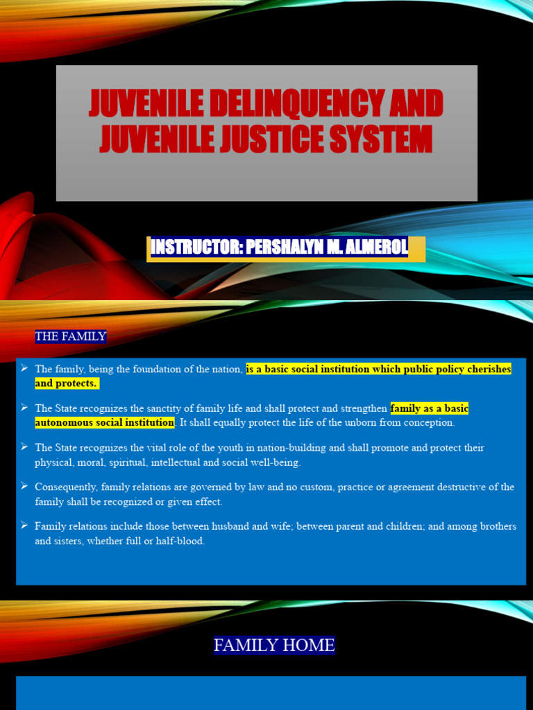 Crim 5 Juvenile Delinquency (Final Period) | PDF | Child Abuse | Legal Guardian