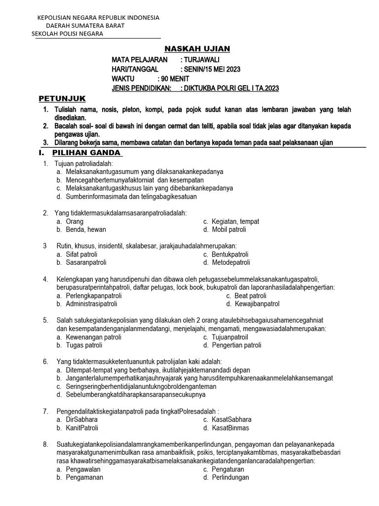 Soal Turjawali | PDF