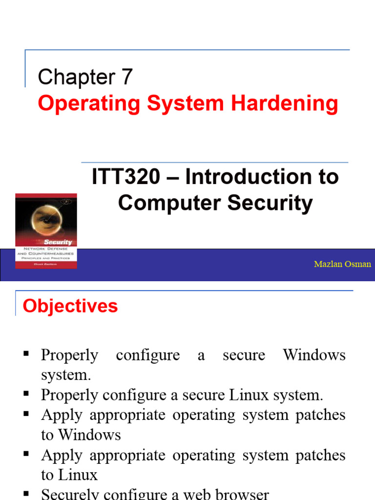 Chapter 07 Operating System Hardening | PDF | Windows Registry | Microsoft Windows
