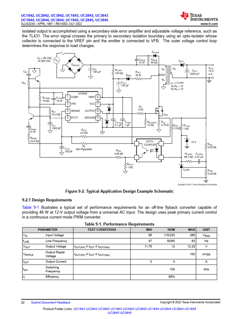 UCx84x Current-Mode PWM Controllers Datasheet (Rev. G) | PDF | Electrical Engineering ...